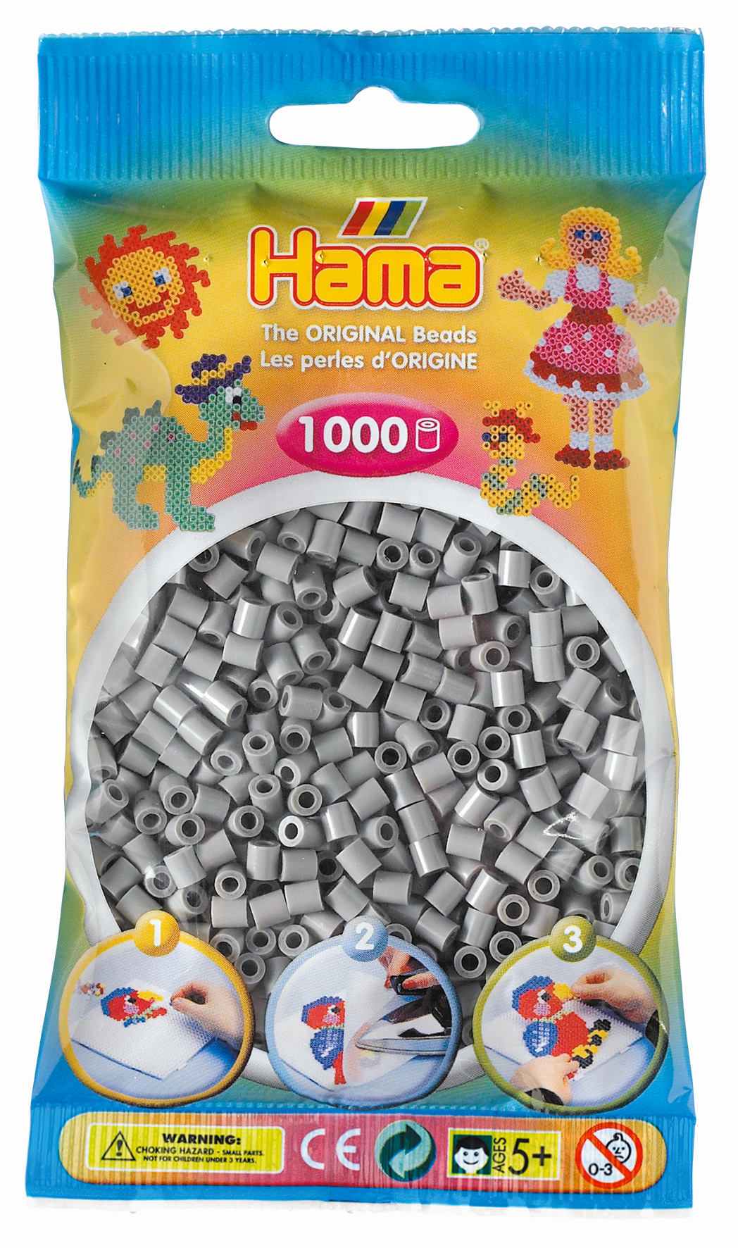 1,000 Grey HAMA Midi Beads – Hama Beads USA